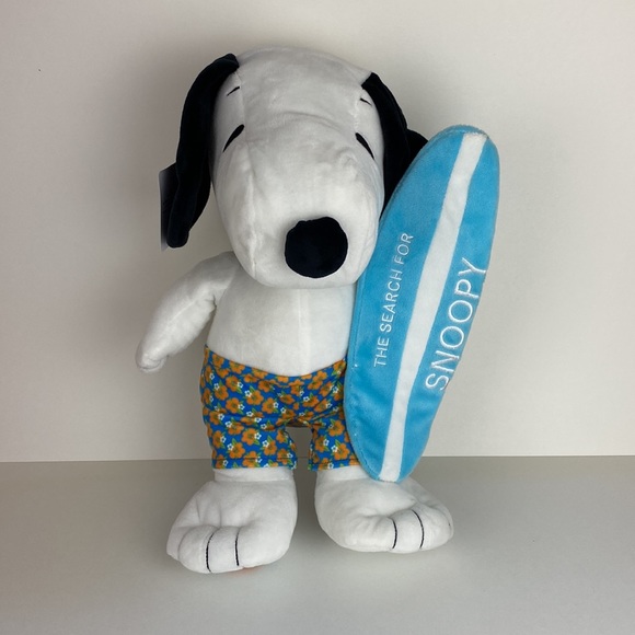 Peanuts | Toys | Hawaii Surfer Snoopy With Surfboard Plush Stuffed Toy ...